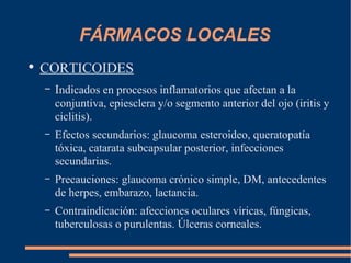 Farmacos en oftalmología | PPT
