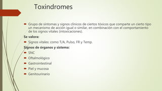 Farmaco toxindromes | PPTX