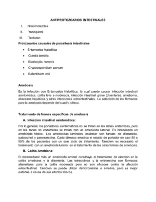 Resumen de Fármacos parasitarios | DOCX