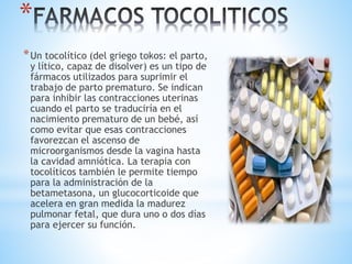 Farmacos tocoliticos if corregido | PPTX