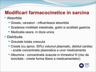 Farmacoterapia in sarcina | PPT