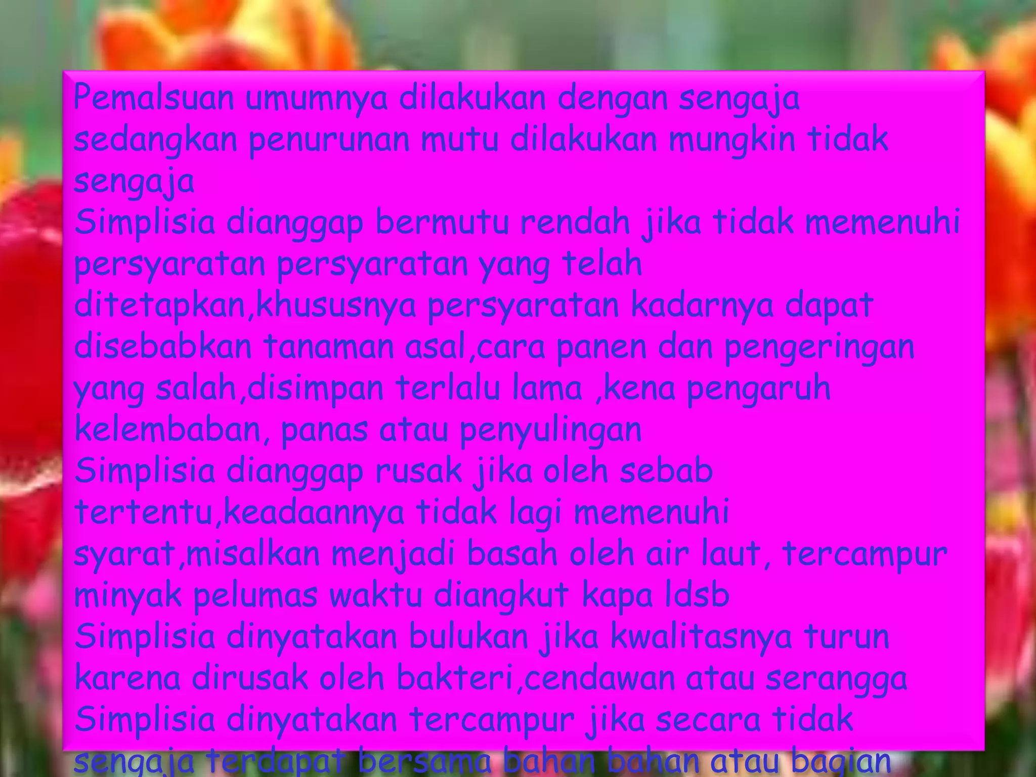 budidaya tanaman simplisia | PPTX