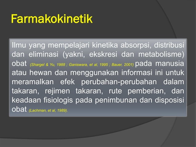 PENGANTAR FARMAKOKINETIK | PDF