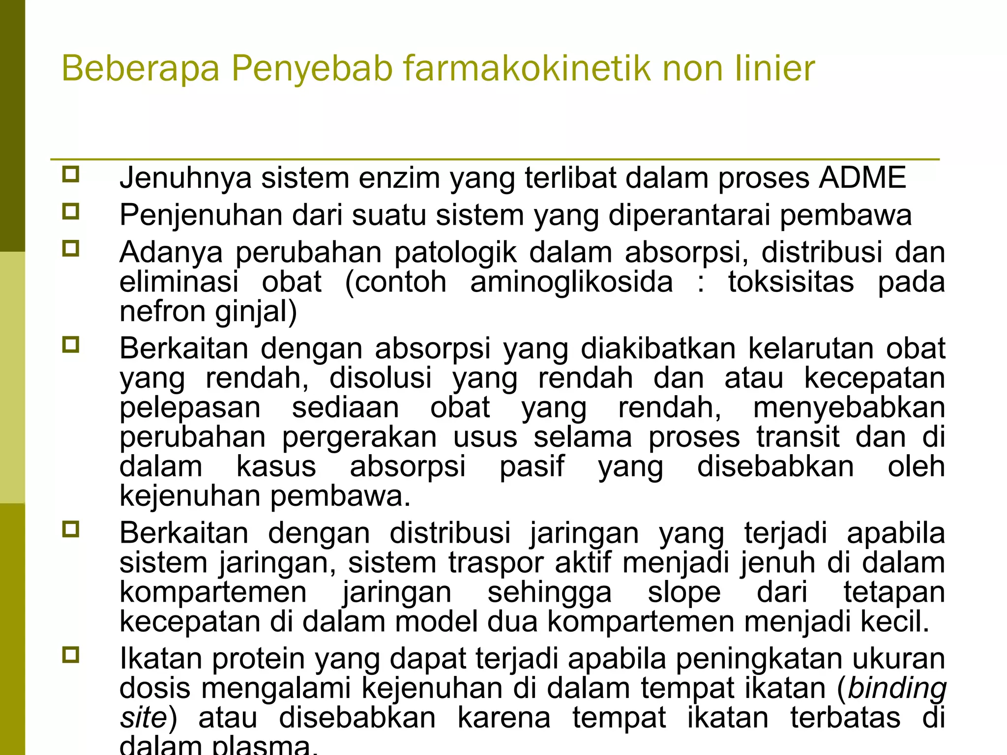 FARMAKOKINETIK NON LINIER | PPT