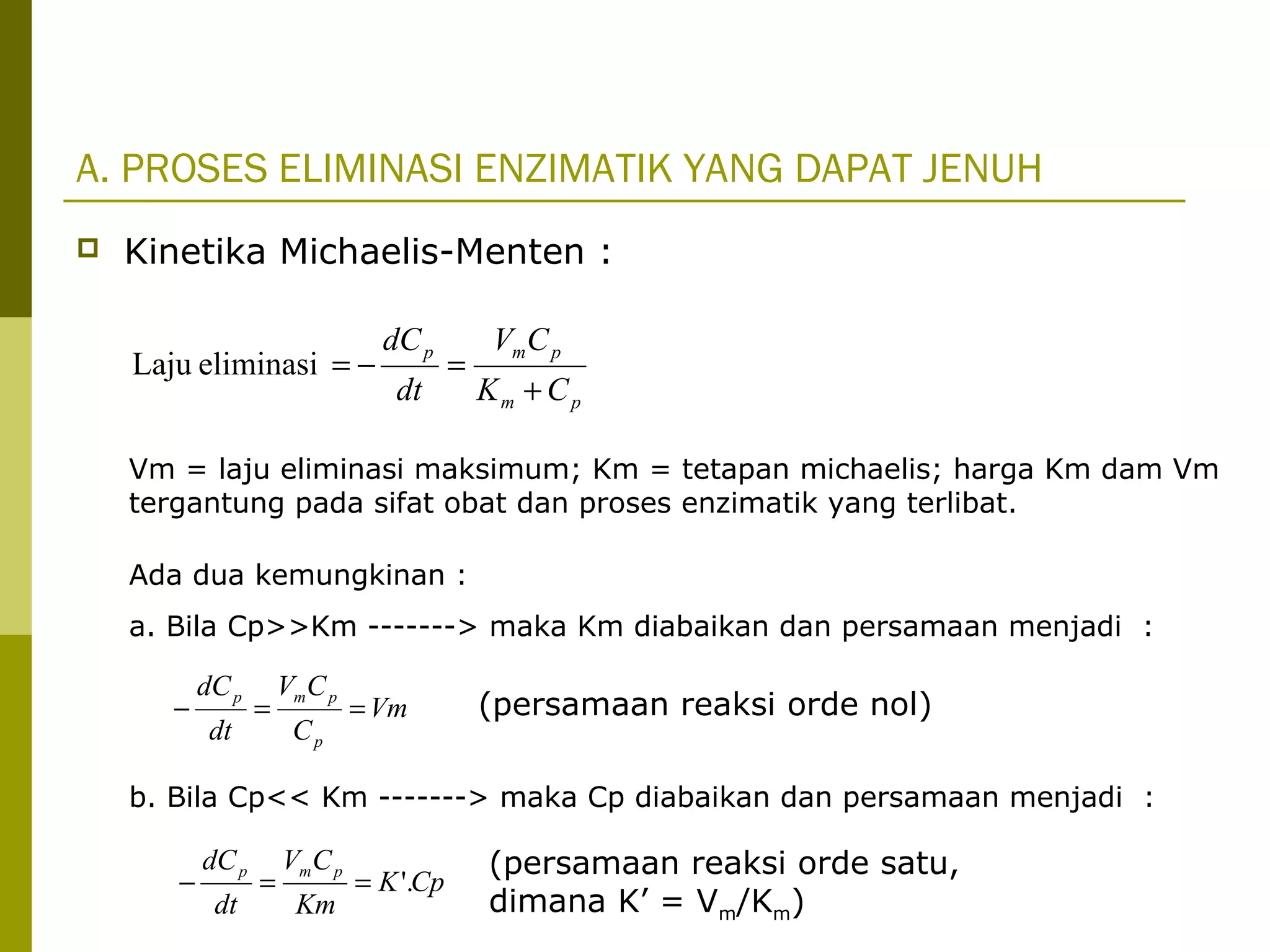 FARMAKOKINETIK NON LINIER | PPT