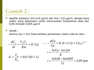 FARMAKOKINETIK NON LINIER | PPT