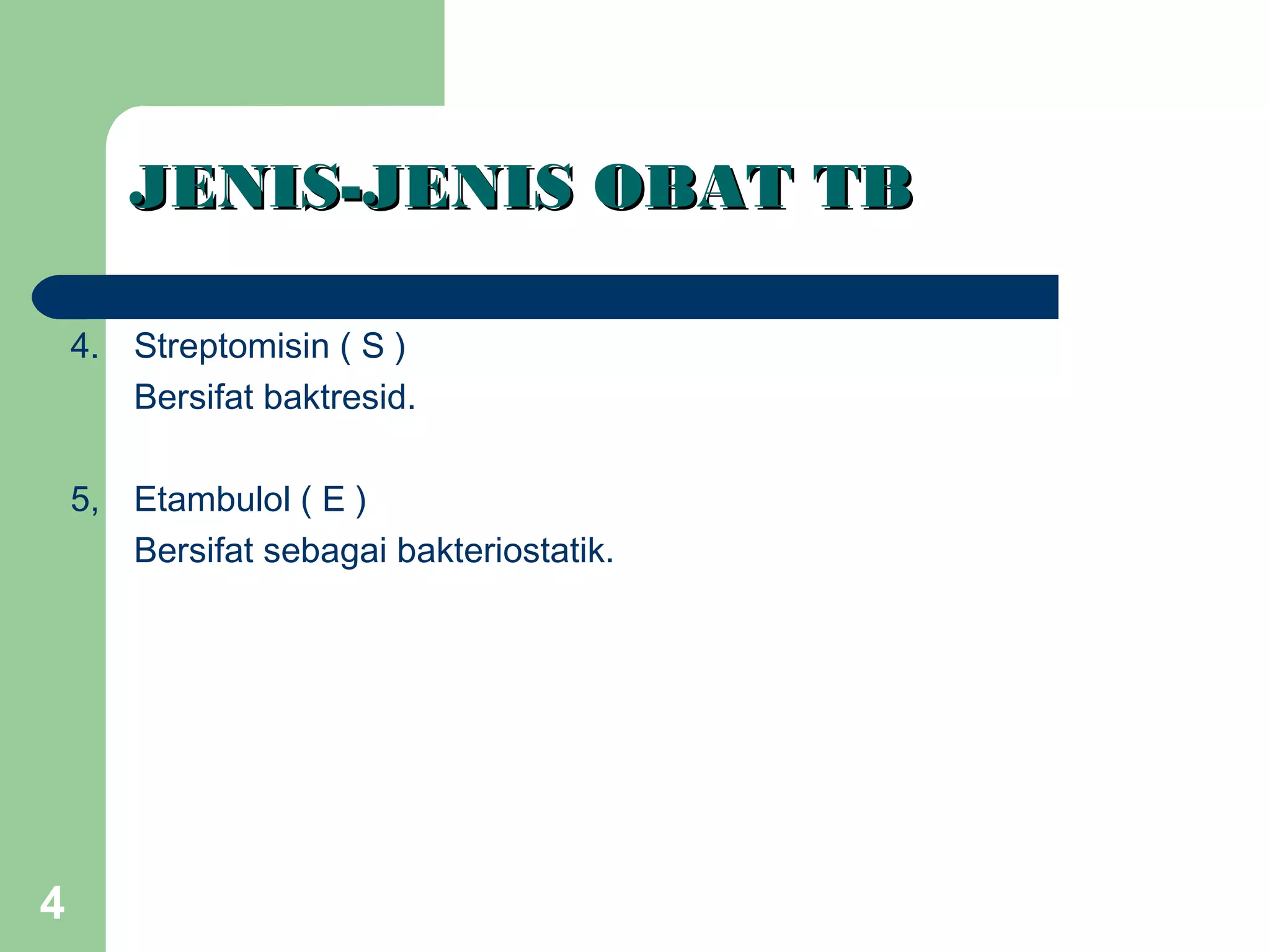Farmakologi - Penggunaan Obat Pada Penyakit Tuberkulosis (TB) | PPT