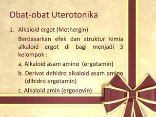 Farmakologi uterotonika | PPTX