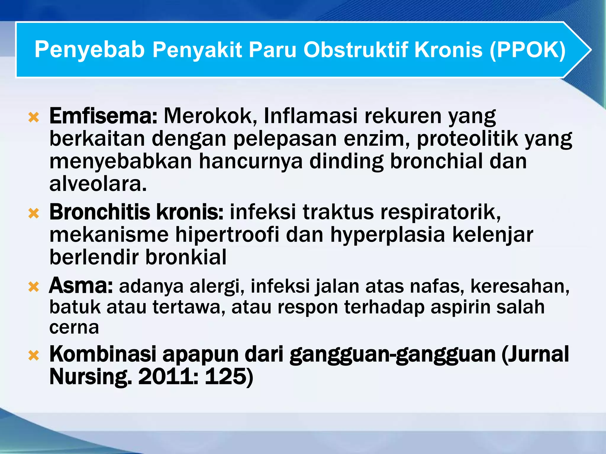penyakit paru obstruksi kronis | PPTX
