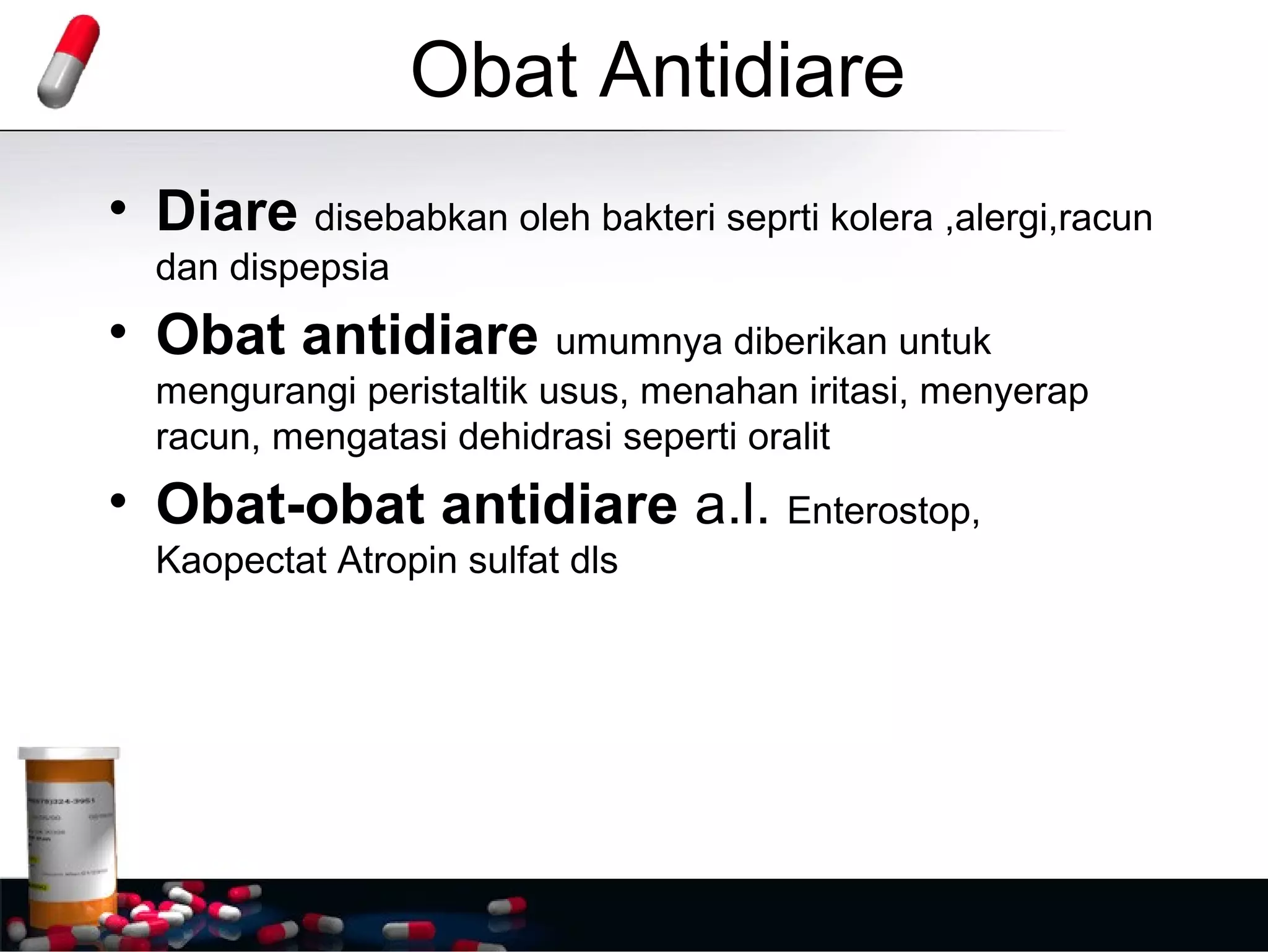 Farmakologi obat pencernaan | PPT