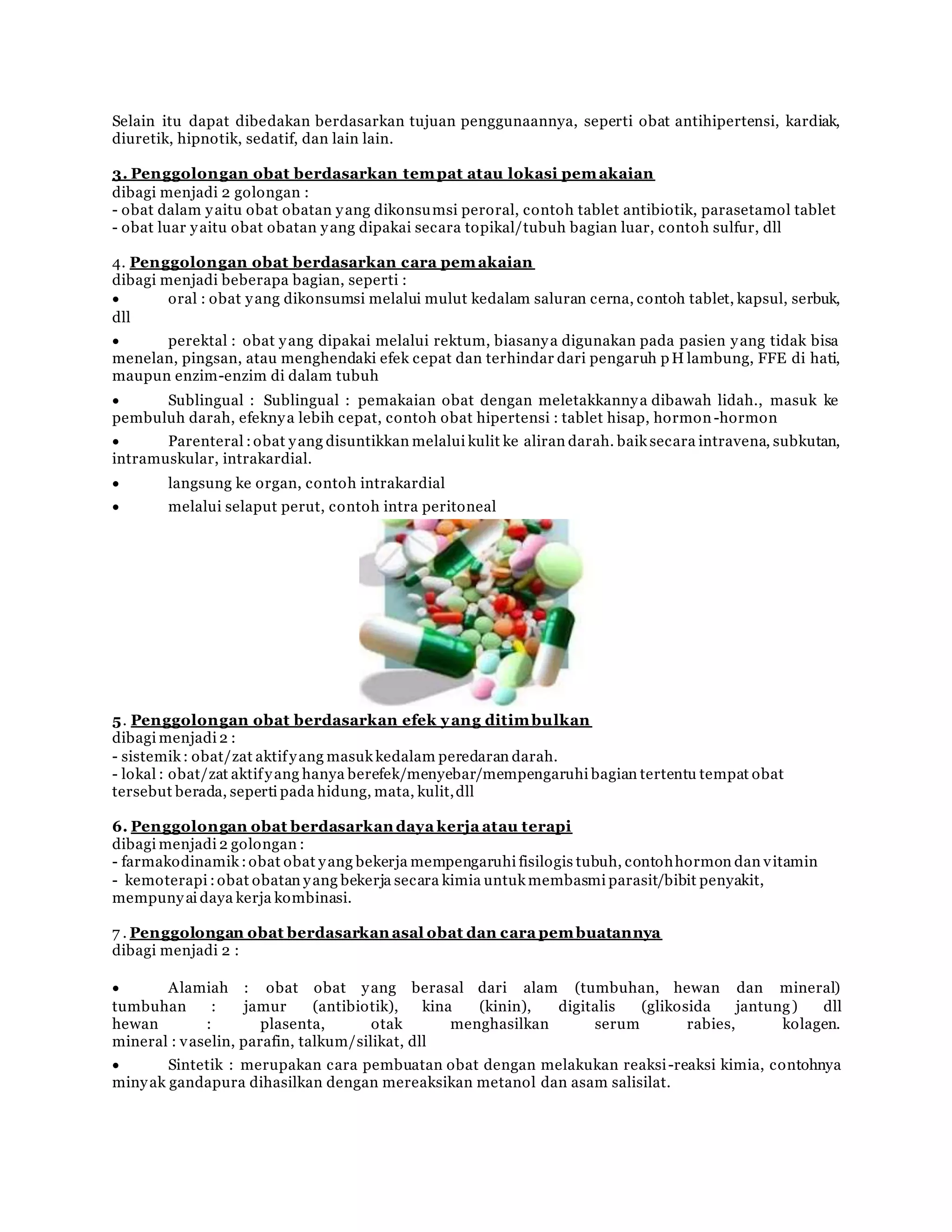 Farmakologi penggolongan obat | DOCX