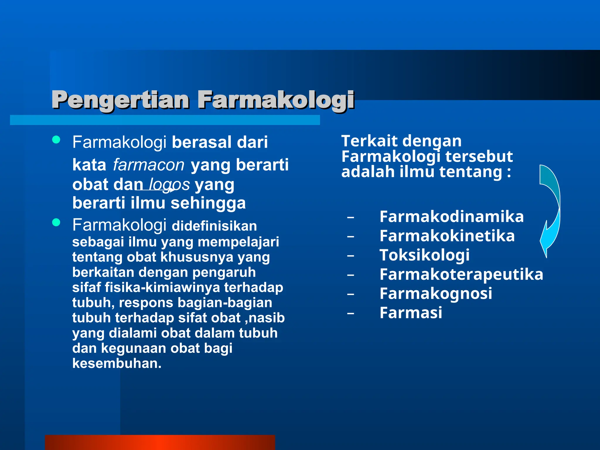 Dasar Farmakologi Terapan pengertian sejarah dan lainnya | PPT