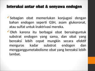 Farmakologi pada peristiwa metabolisme obat | PPT