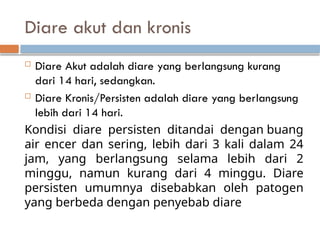 farmakologi terapi dan mekanisme obat untuk diare | PPTX
