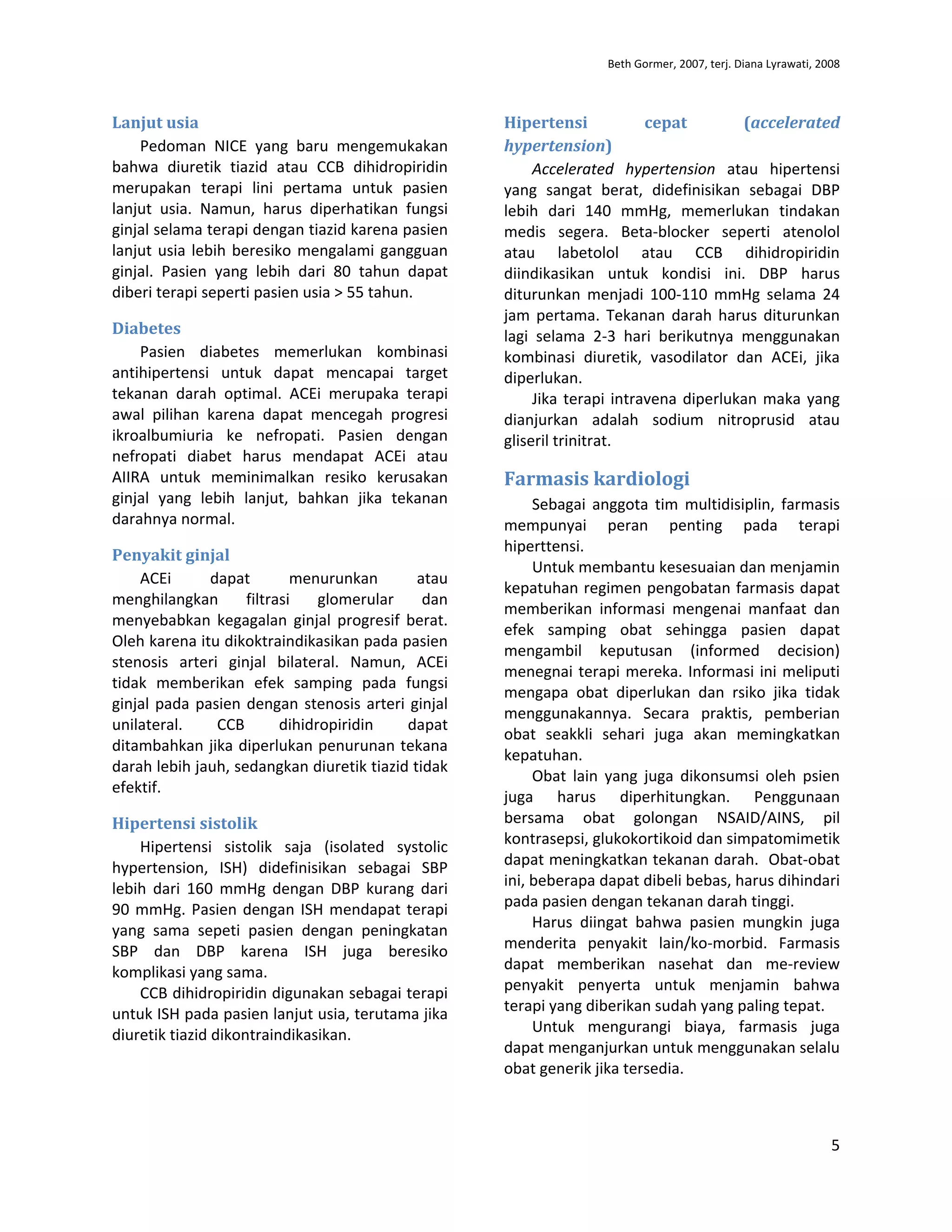 Farmakologi hipertensi | PDF