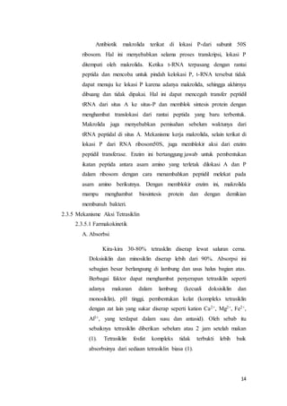 antibiotik penghambat sintesa protein | DOCX
