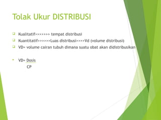 FARMAKOLOGI III mengenai volume distribusi | PPT