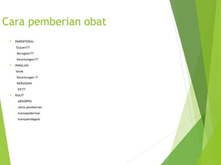 FARMAKOLOGI pada sistem Absorpsi, distribusi, metabolisme, eksresi | PPT