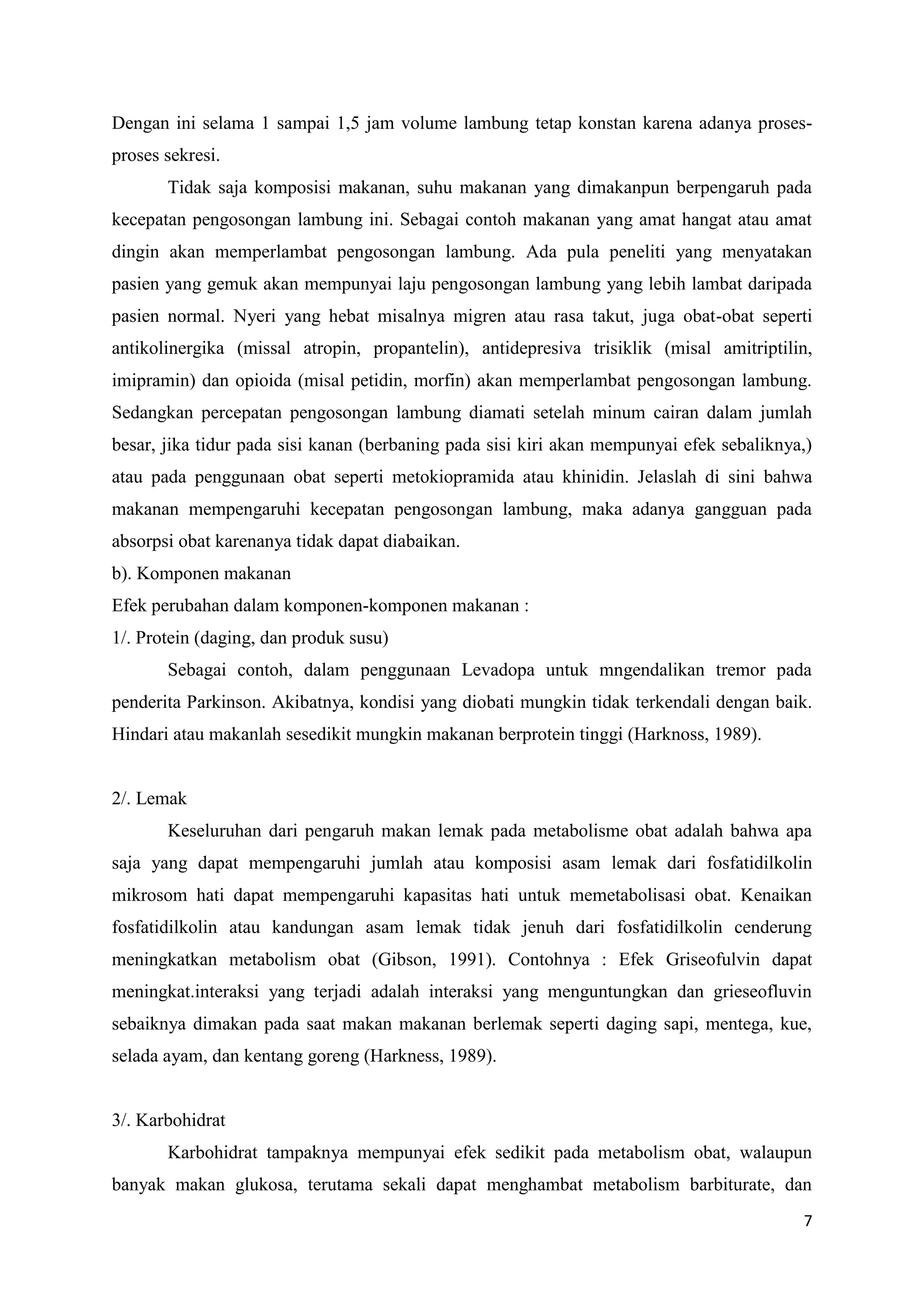 Farmakologi interaksi obat dengan makanan | DOCX