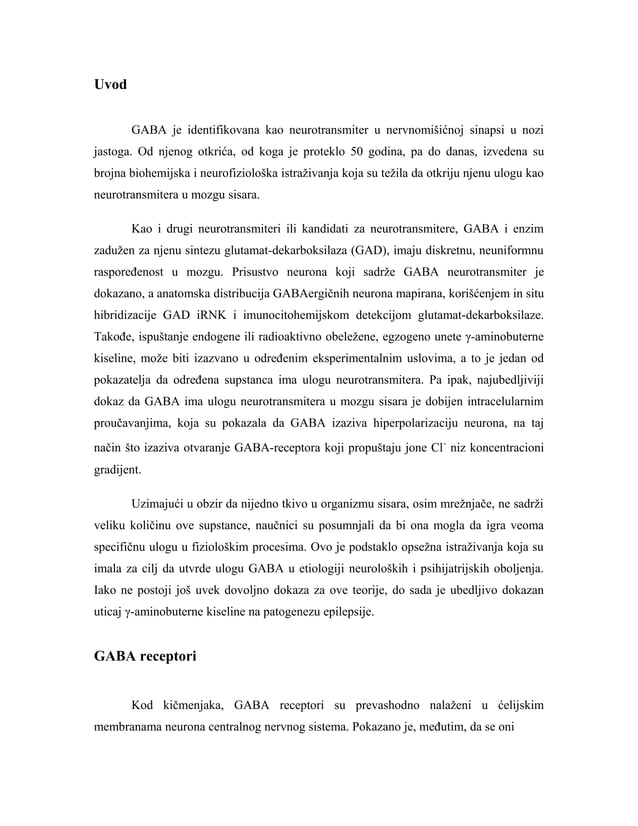 Farmakologija gaba receptora | PDF