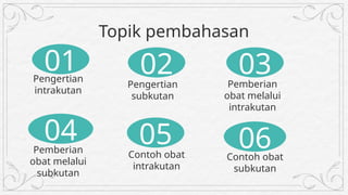OBAT INJEKSI INTRAKUTAN DAN SUBKUTAN | PPTX