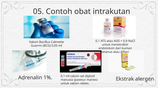 OBAT INJEKSI INTRAKUTAN DAN SUBKUTAN | PPT