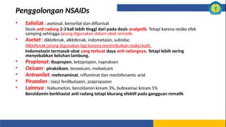 Farmakologi obat-obat golongan antiinflamasi | PPTX
