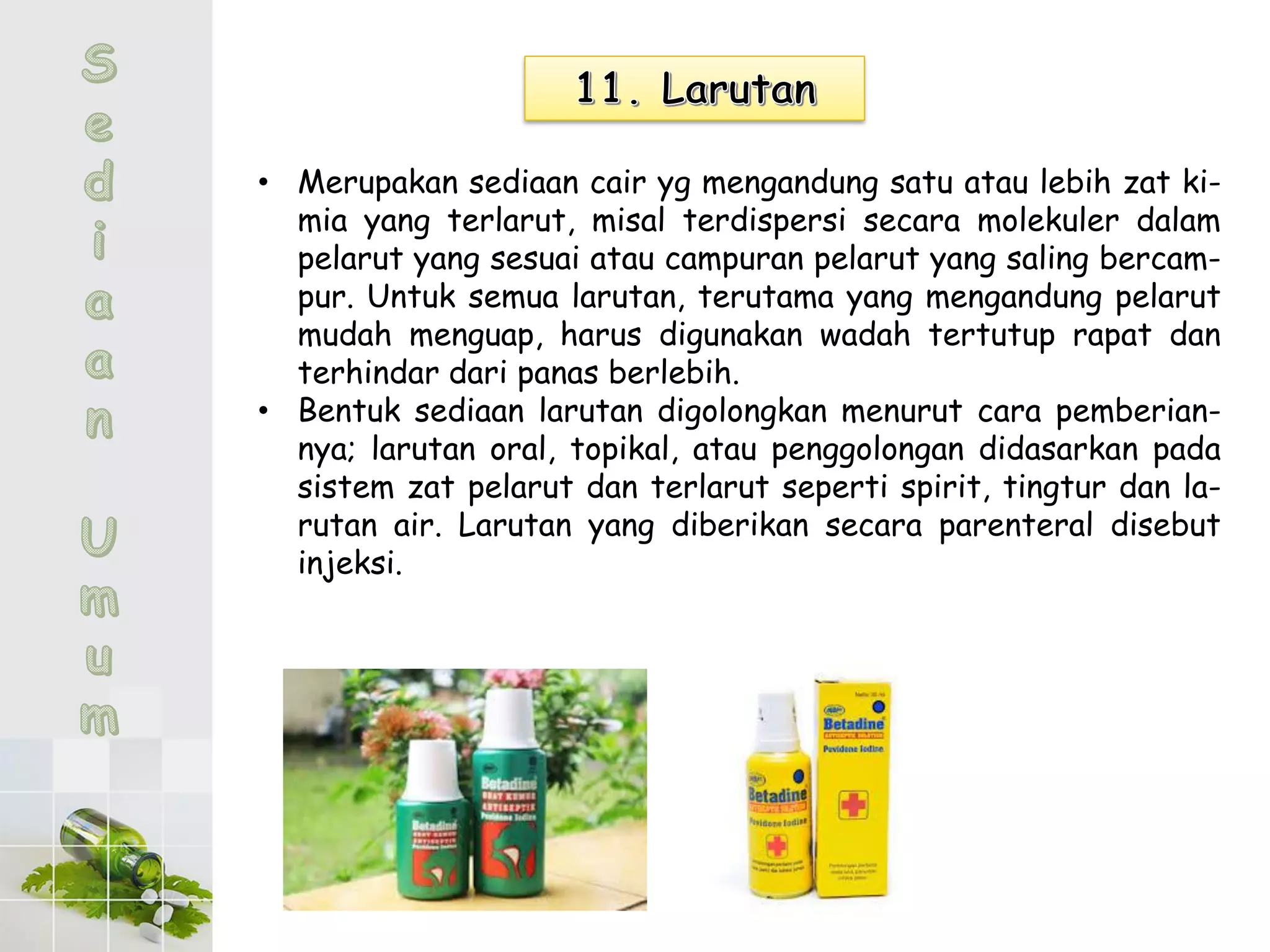 Farmakope dan nama obat monografi - sediaan umum | PDF