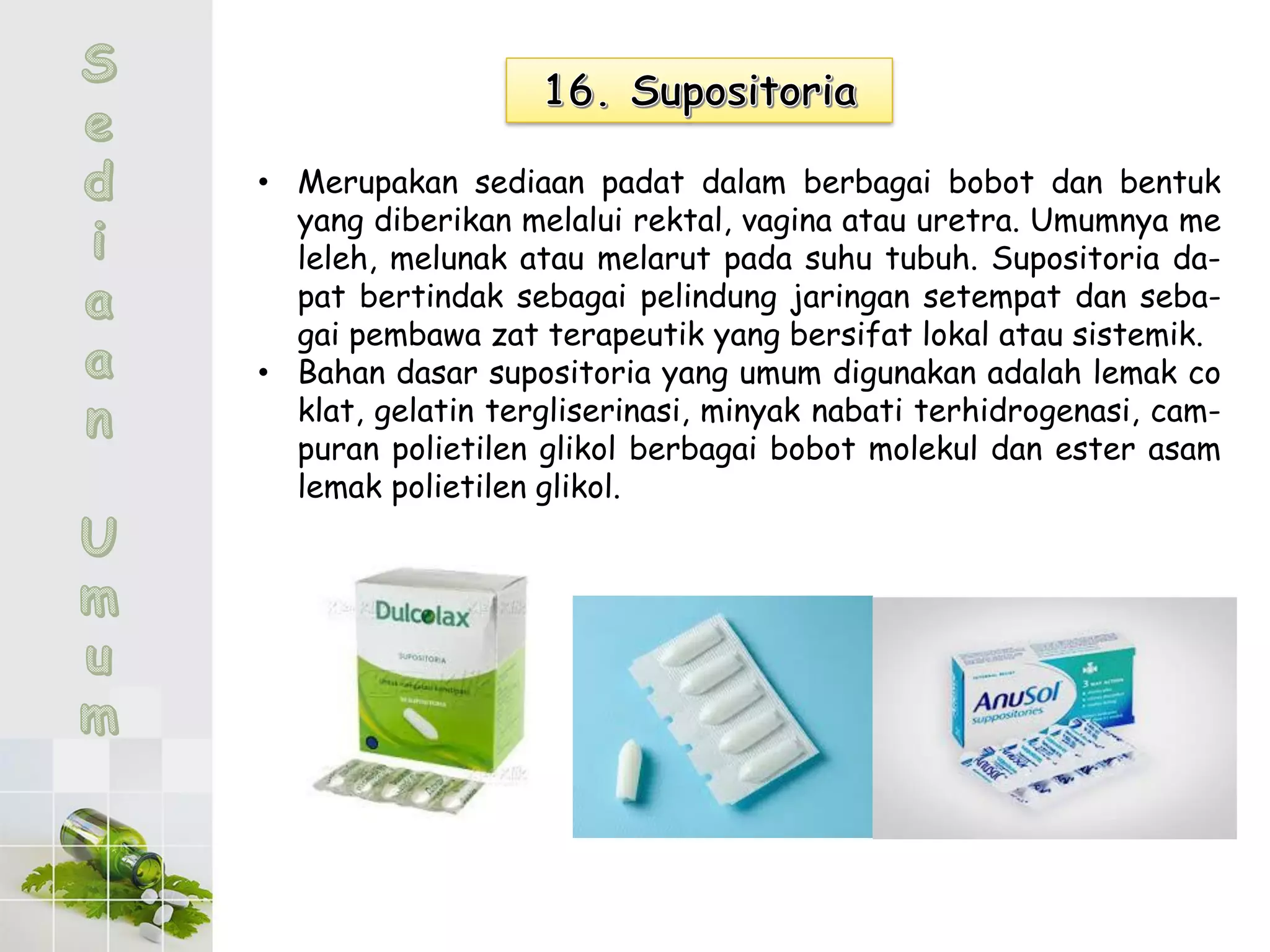 Farmakope dan nama obat monografi - sediaan umum | PDF