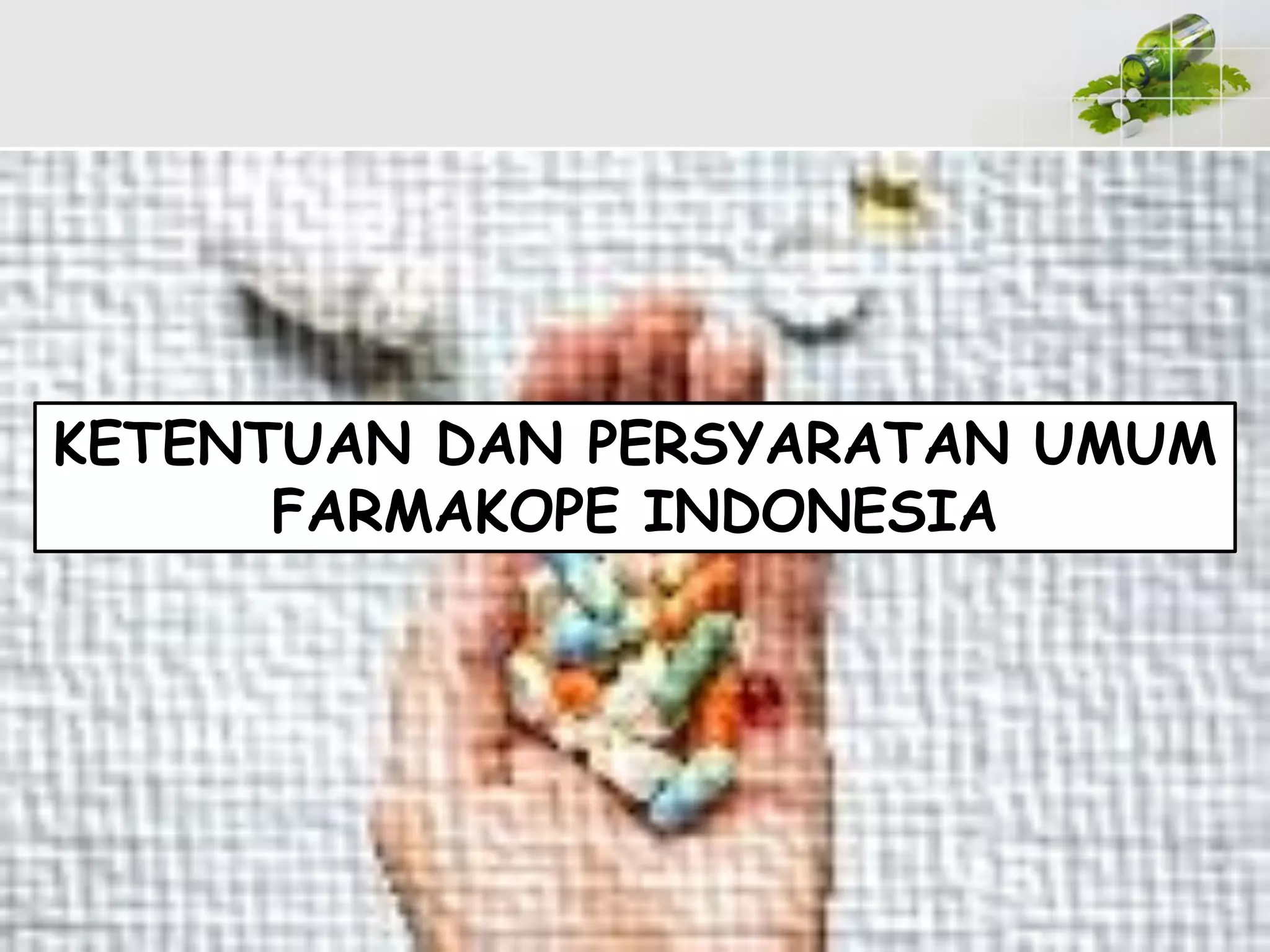 Farmakope dan nama obat monografi - sediaan umum | PDF
