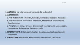 Farmakoterapi Saluran Pencernaan : antasid | PDF