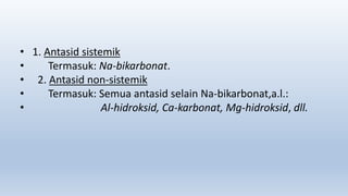 Farmakoterapi Saluran Pencernaan : antasid | PDF