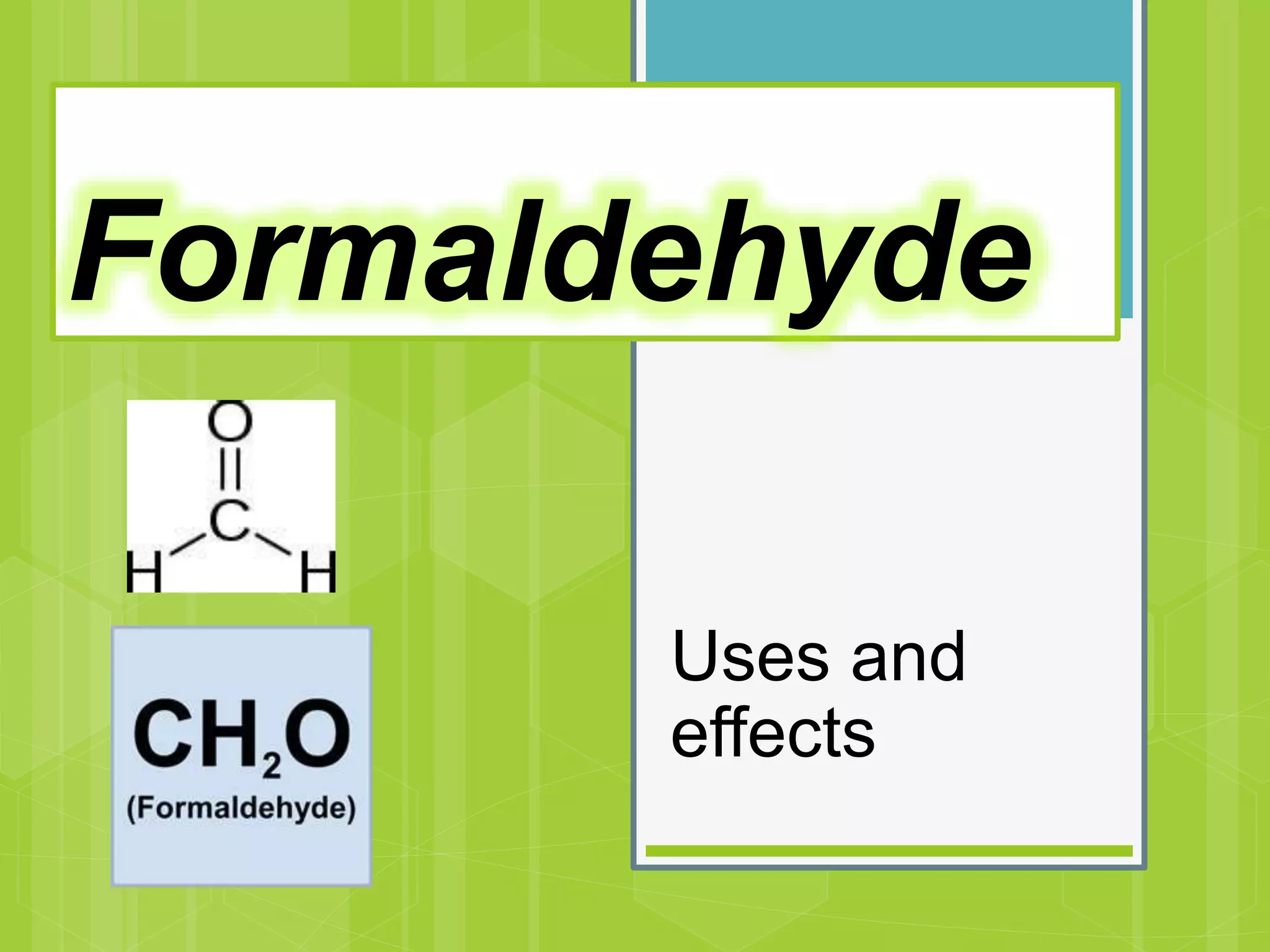 Formaldehyde | PPTX