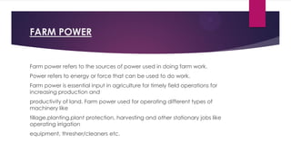 Farm and human power REPORT - AE 215-SOURCES OF FARM POWER | PDF
