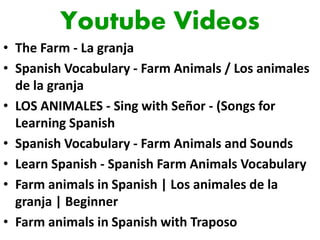 Farm animals-los animales de la granja | PPTX