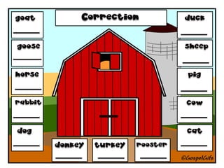 Farm Animals: Communication worksheet | PPT