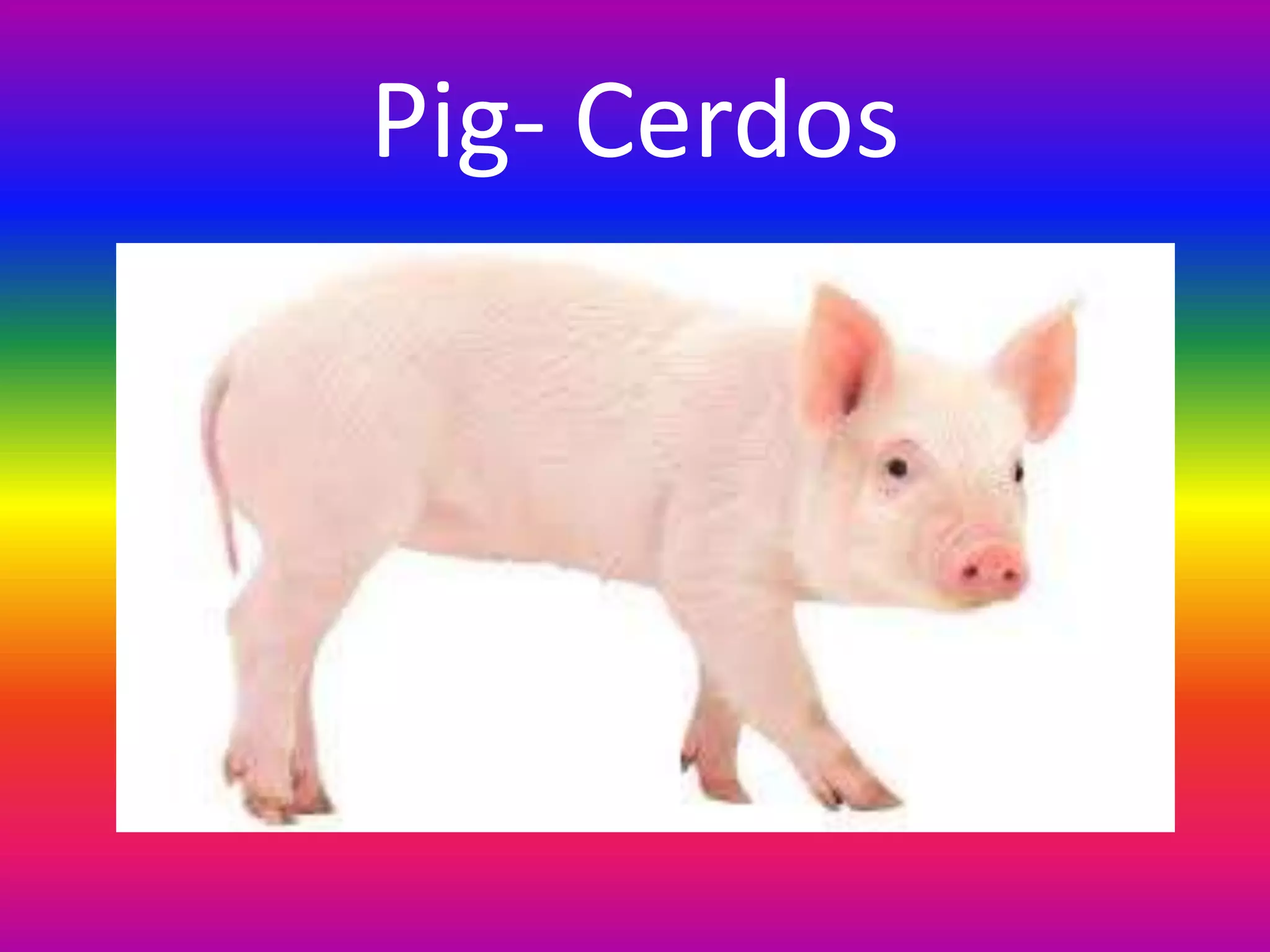 Farm animals english and spanish | PPT