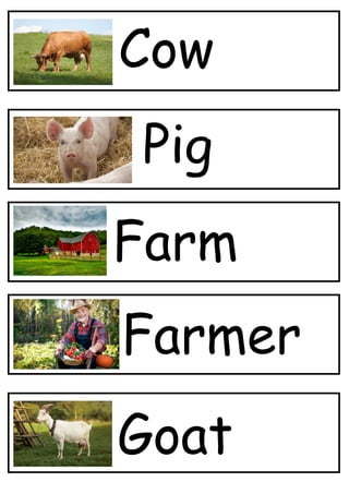 Farm animals flashcards | PDF