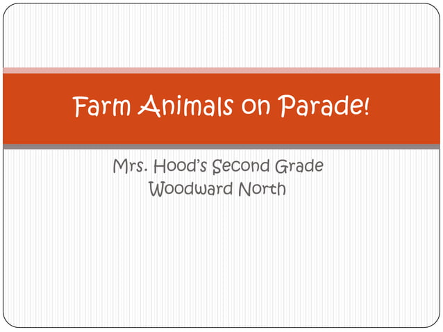 Farm animals on parade! | PPTX