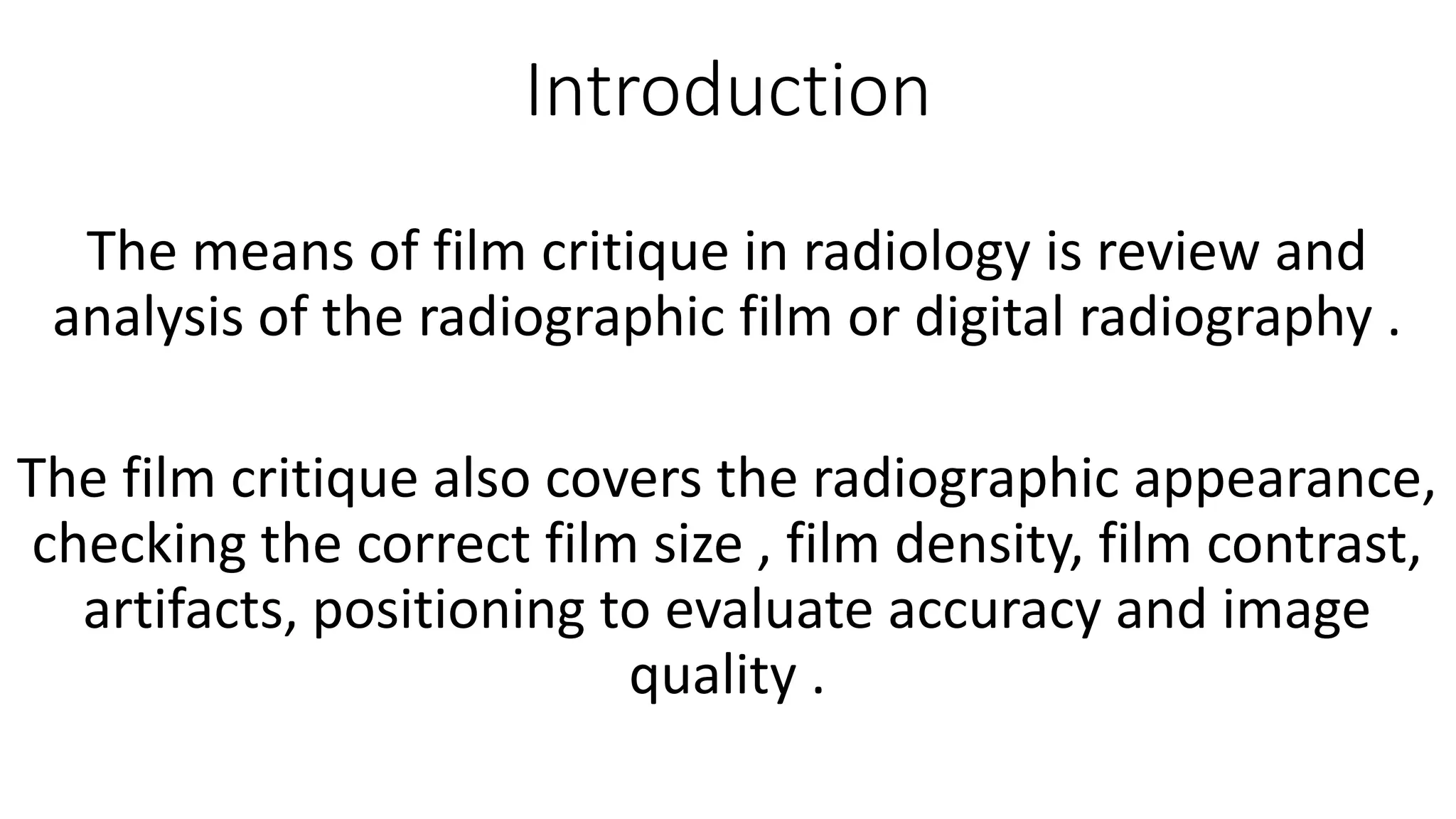 image critique in radiography by Atif | PDF