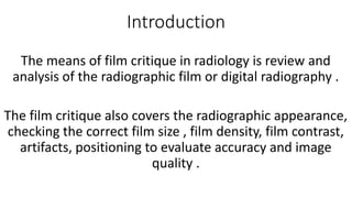 image critique in radiography by Atif | PDF