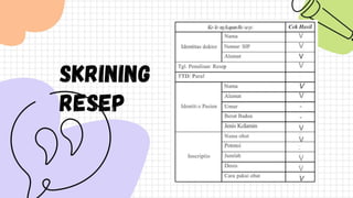 FARMASETIKA TERAPAN KEL. 2 SKRINNING RESEP PASIEN GOUTT.pptx