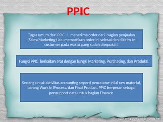 Farmasi IndustrI PPIC (Production Planning and Inventory Control) | PPTX