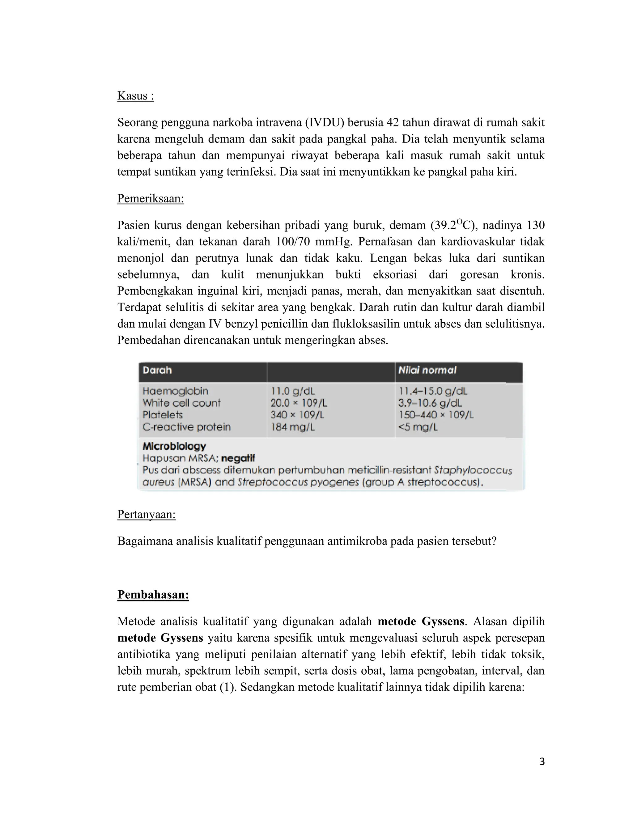 Farmasi Rumah Sakit - Evaluasi Penggunaan Antibiotika dengan Metode ...
