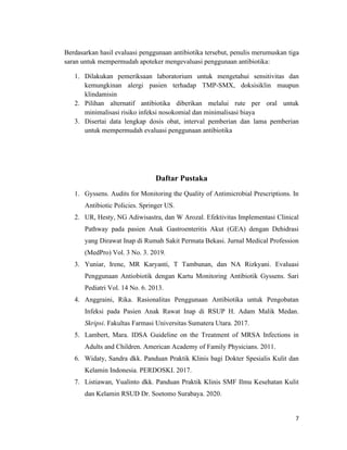 Farmasi Rumah Sakit - Evaluasi Penggunaan Antibiotika dengan Metode ...