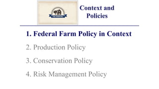 2018 Farm Bill: Context and Policies. University of Minnesota ...