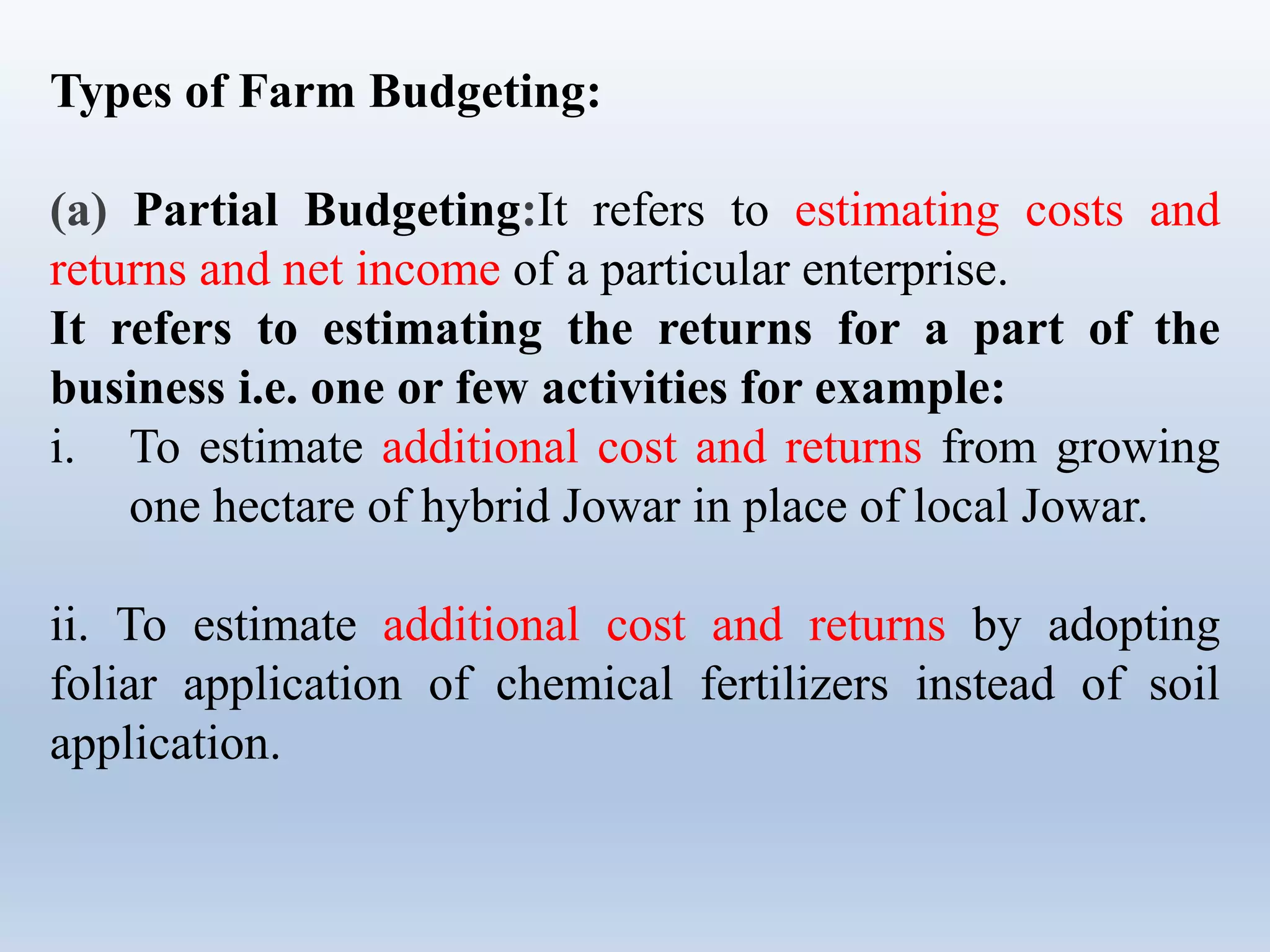 Farm Budgeting | PPTX