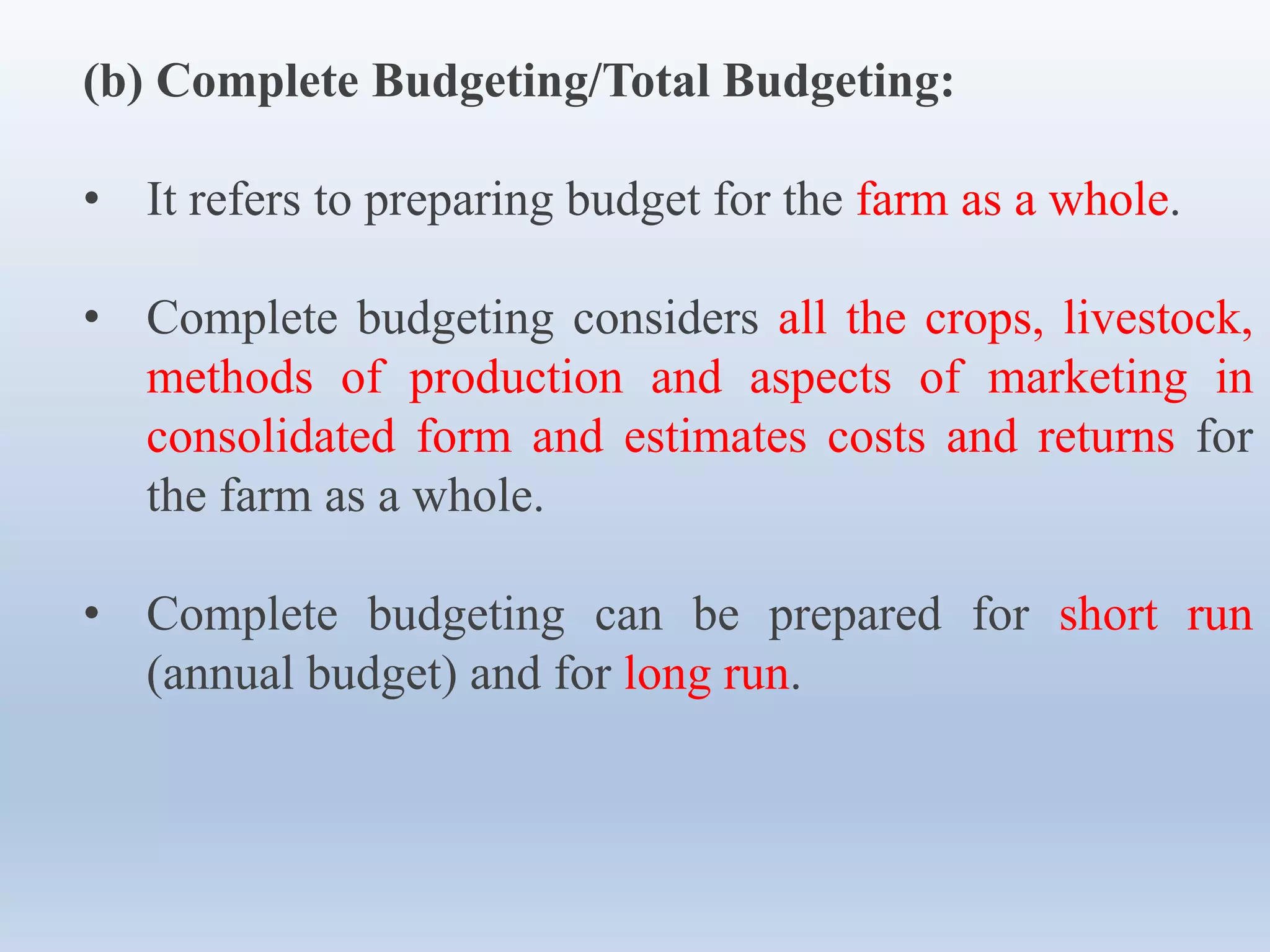 Farm Budgeting | PPTX