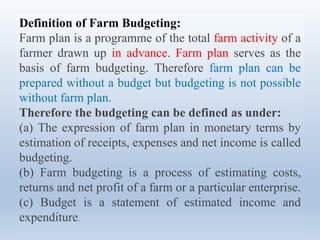 Farm Budgeting | PPTX