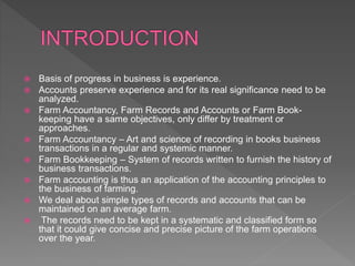 Farm business analysis | PPTX
